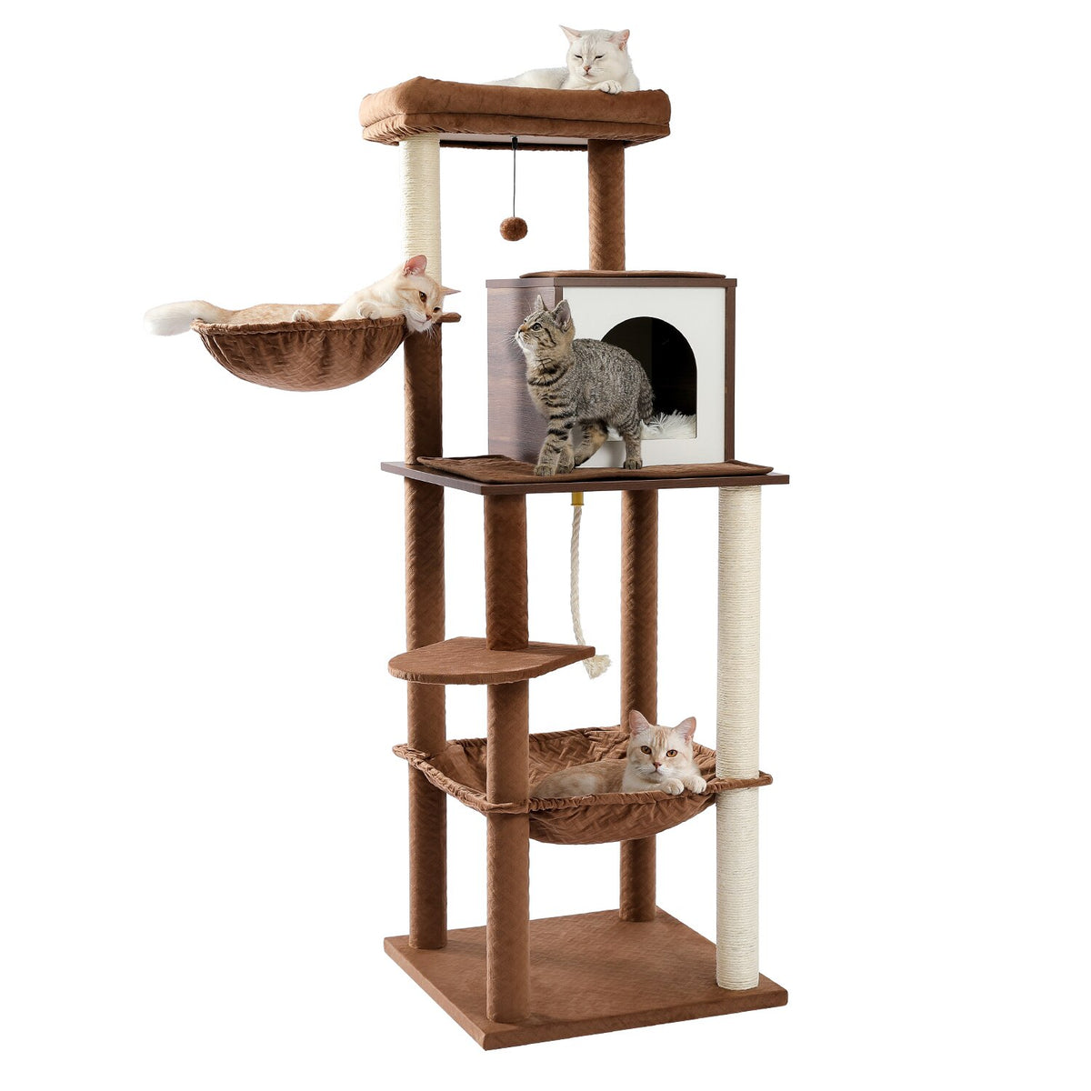 Large Brown Cat Climbing Frame – The Meow Pet Shop